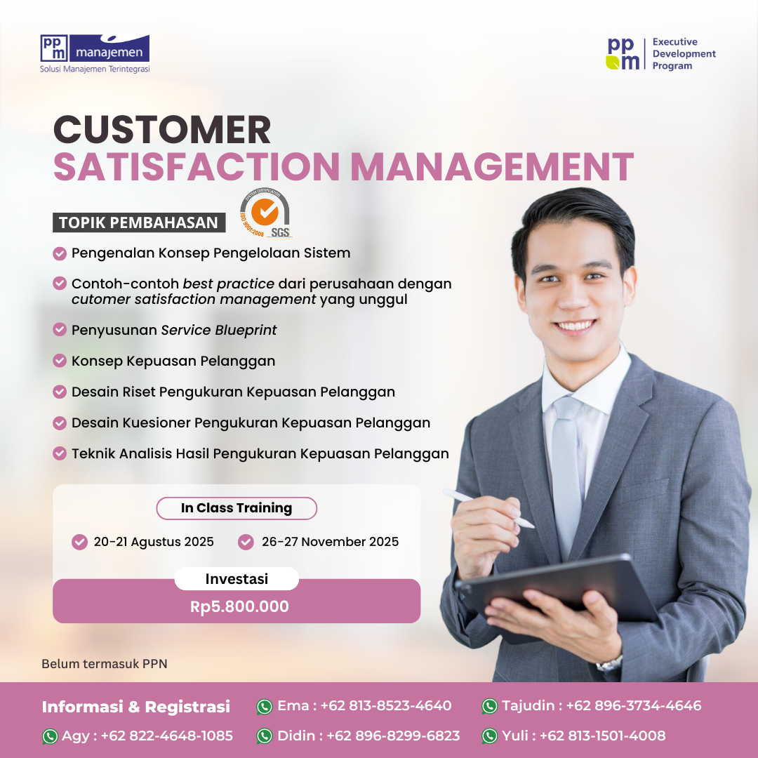 Customer Satisfaction Management [In Class Training] | PBP